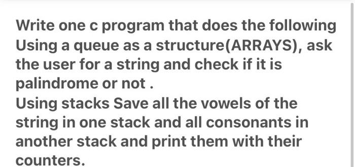Solved Write one c program that does the following Using a | Chegg.com