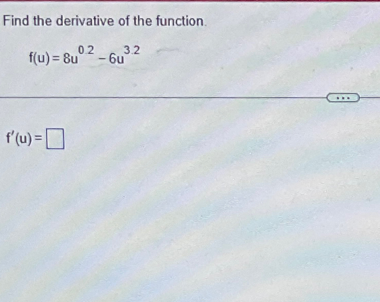Solved Find the derivative of the | Chegg.com