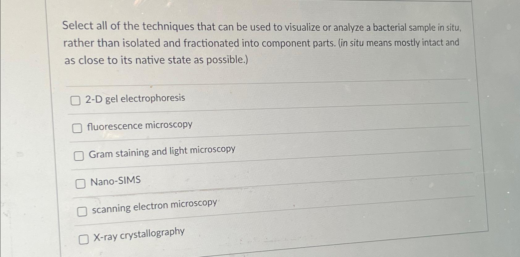 Solved Select all of the techniques that can be used to | Chegg.com