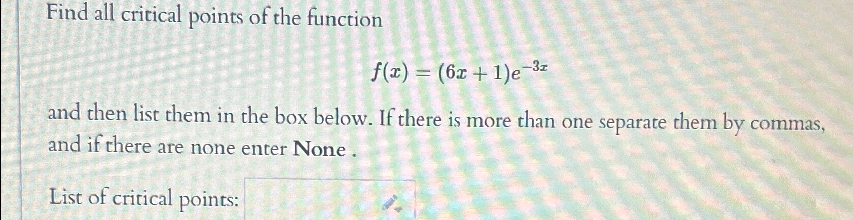 Solved Find all critical points of the | Chegg.com
