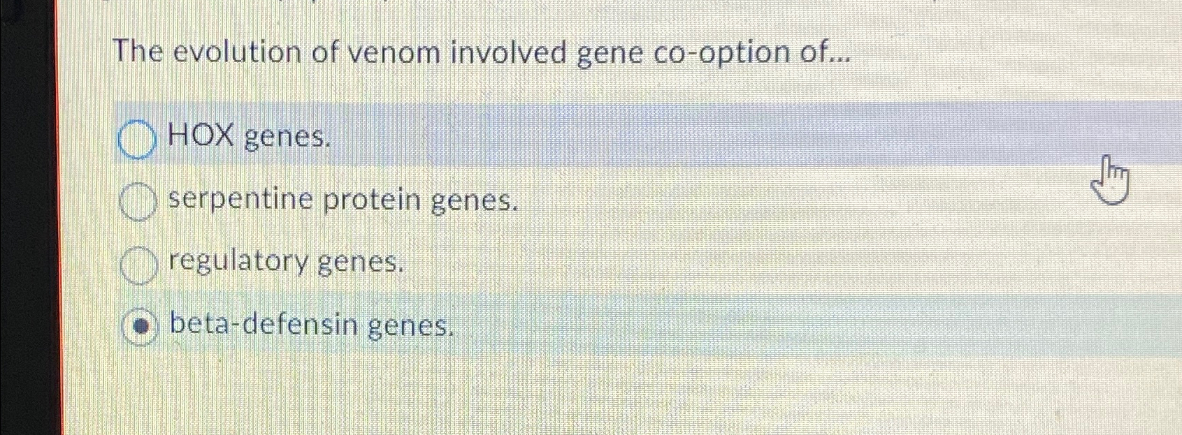 Solved The evolution of venom involved gene co-option | Chegg.com