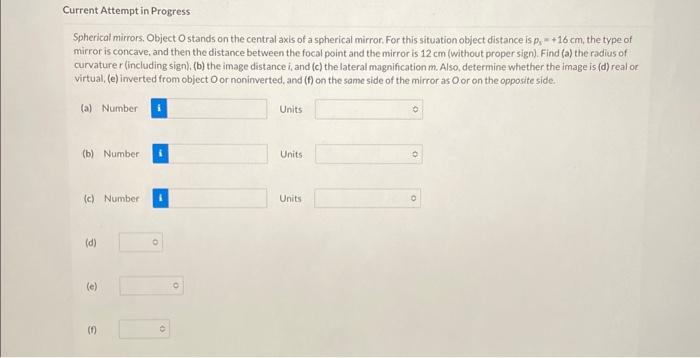 Solved Spherical mirrors, Object O stands on the central | Chegg.com