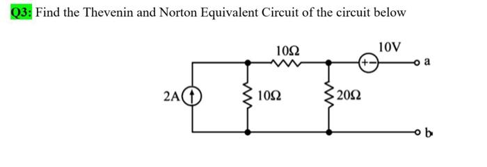 Solved 23: Find the Thevenin and Norton Equivalent Circuit | Chegg.com