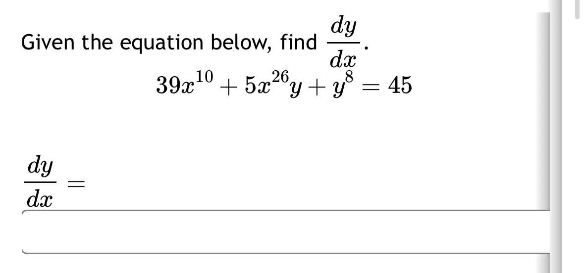 Solved Given the equation below, find | Chegg.com