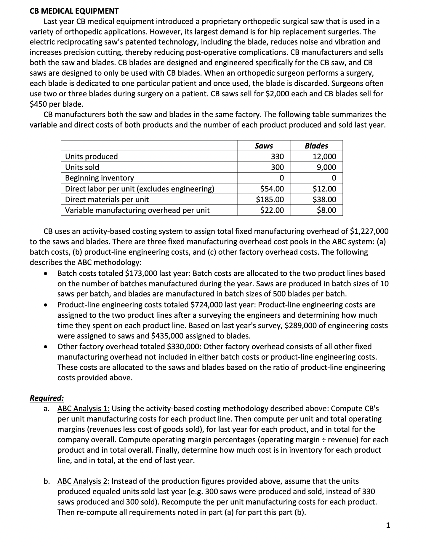 CB MEDICAL EQUIPMENTLast year CB medical equipment | Chegg.com