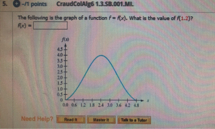 Solved 5. -11 points CraudColAlg6 1.3.SB.001.MI. The | Chegg.com