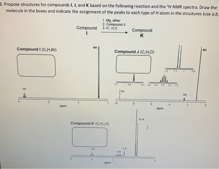 Solved Propose structures for compounds I, J, and K based on | Chegg.com