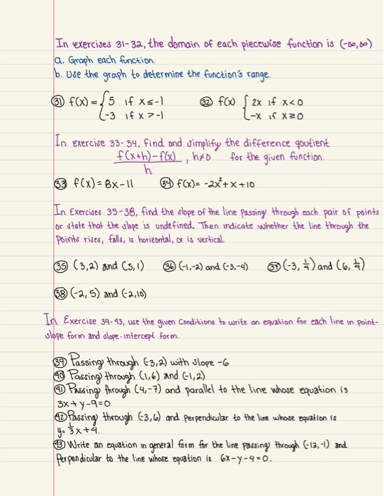 Solved In exercises 31-32, the domain of each piecewise | Chegg.com
