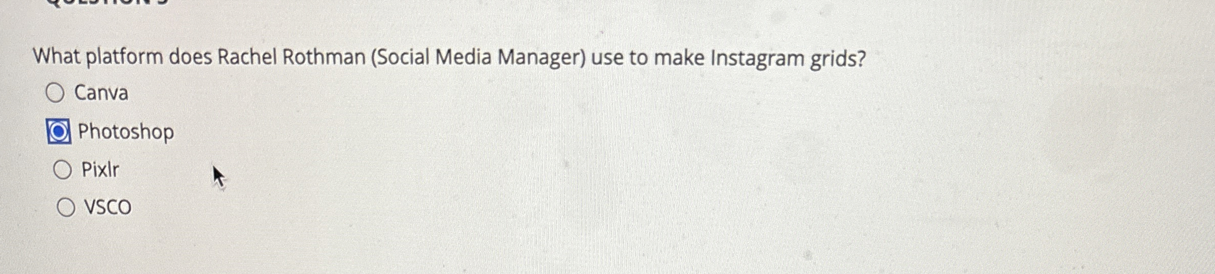 Solved What platform does Rachel Rothman (Social Media | Chegg.com