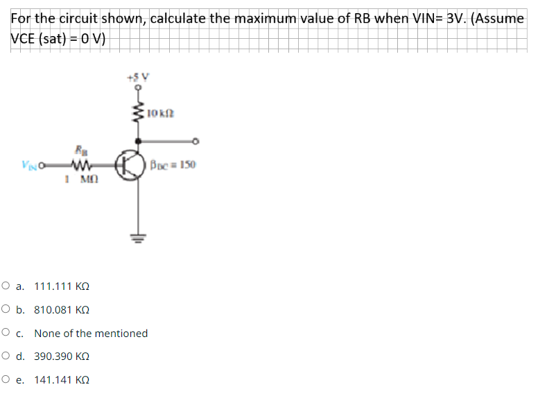 For the circuit shown, calculate the maximum value of | Chegg.com