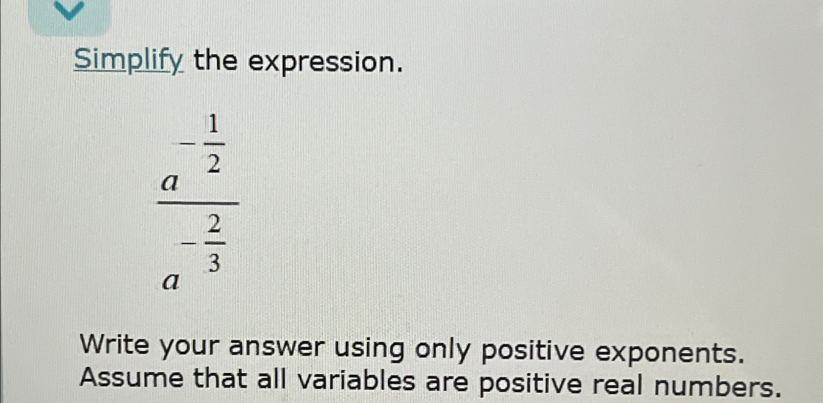 Solved Simplify the expression.a-12a-23Write your answer | Chegg.com