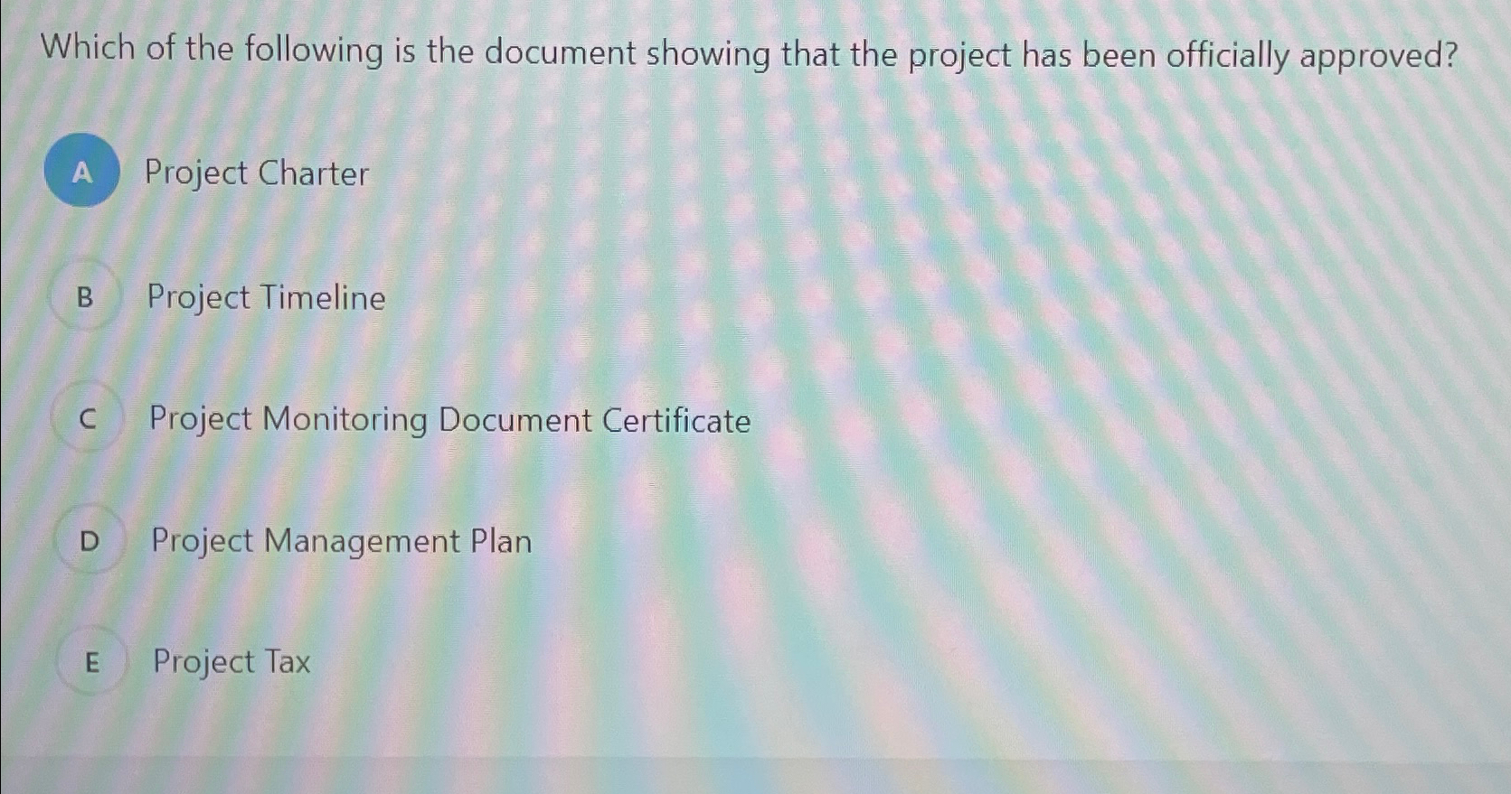 Solved Which of the following is the document showing that | Chegg.com