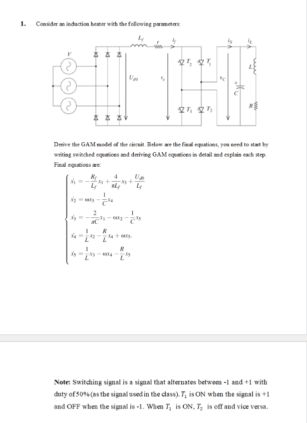 Solved Consider an induction heater with the following | Chegg.com
