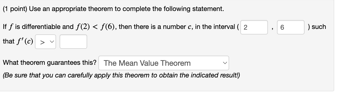 Solved Use an appropriate theorem to complete the following | Chegg.com