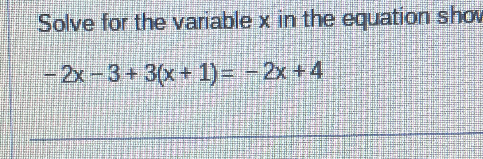 Solved Solve for the variable x ﻿in the equation | Chegg.com