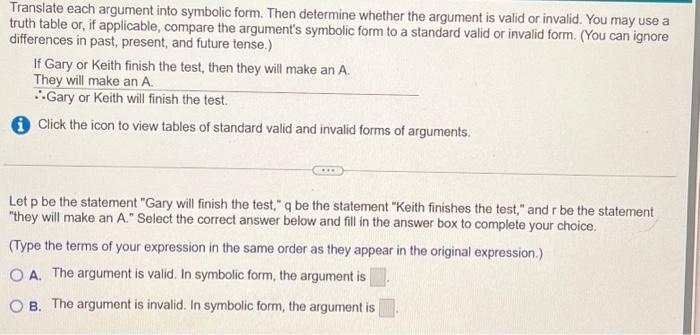 Solved Translate each argument into symbolic form. Then | Chegg.com