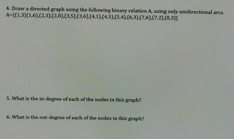 Solved 4. Draw a directed graph using the following binary | Chegg.com