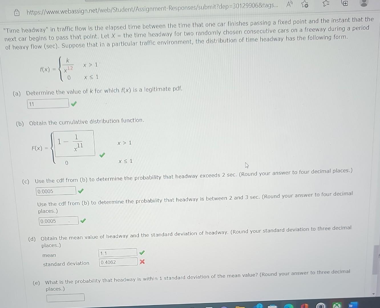 Solved "Time headway" in traffic flow is the elapsed time | Chegg.com