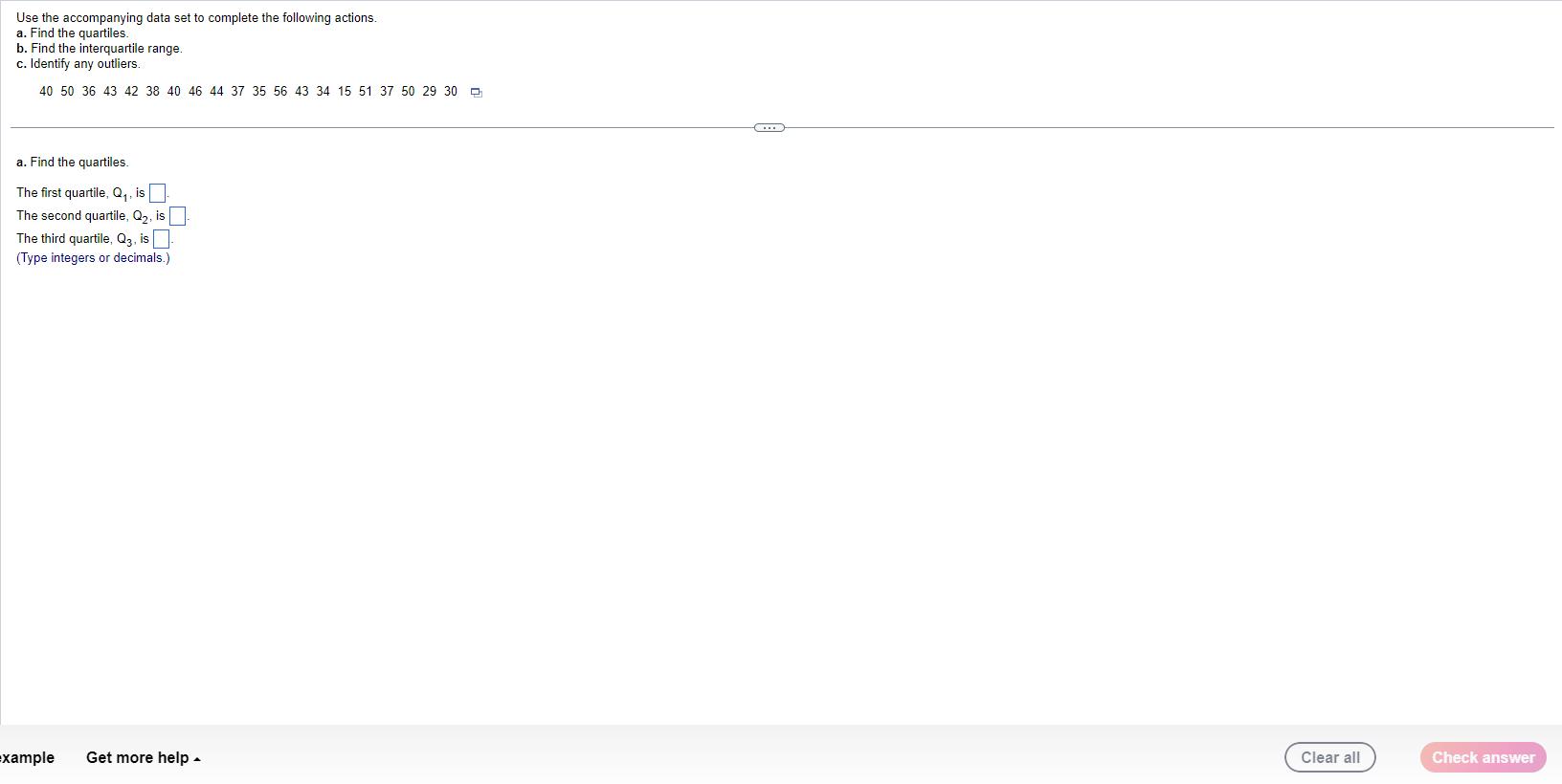 Solved Use the accompanying data set to complete the | Chegg.com