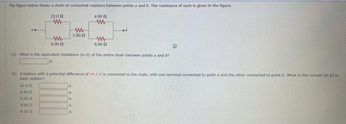 Solved The figure below shows a chain of connected resiston | Chegg.com