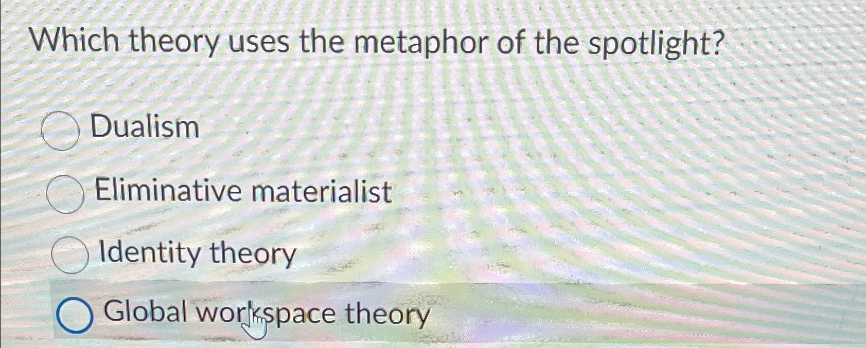 Solved Which theory uses the metaphor of the | Chegg.com