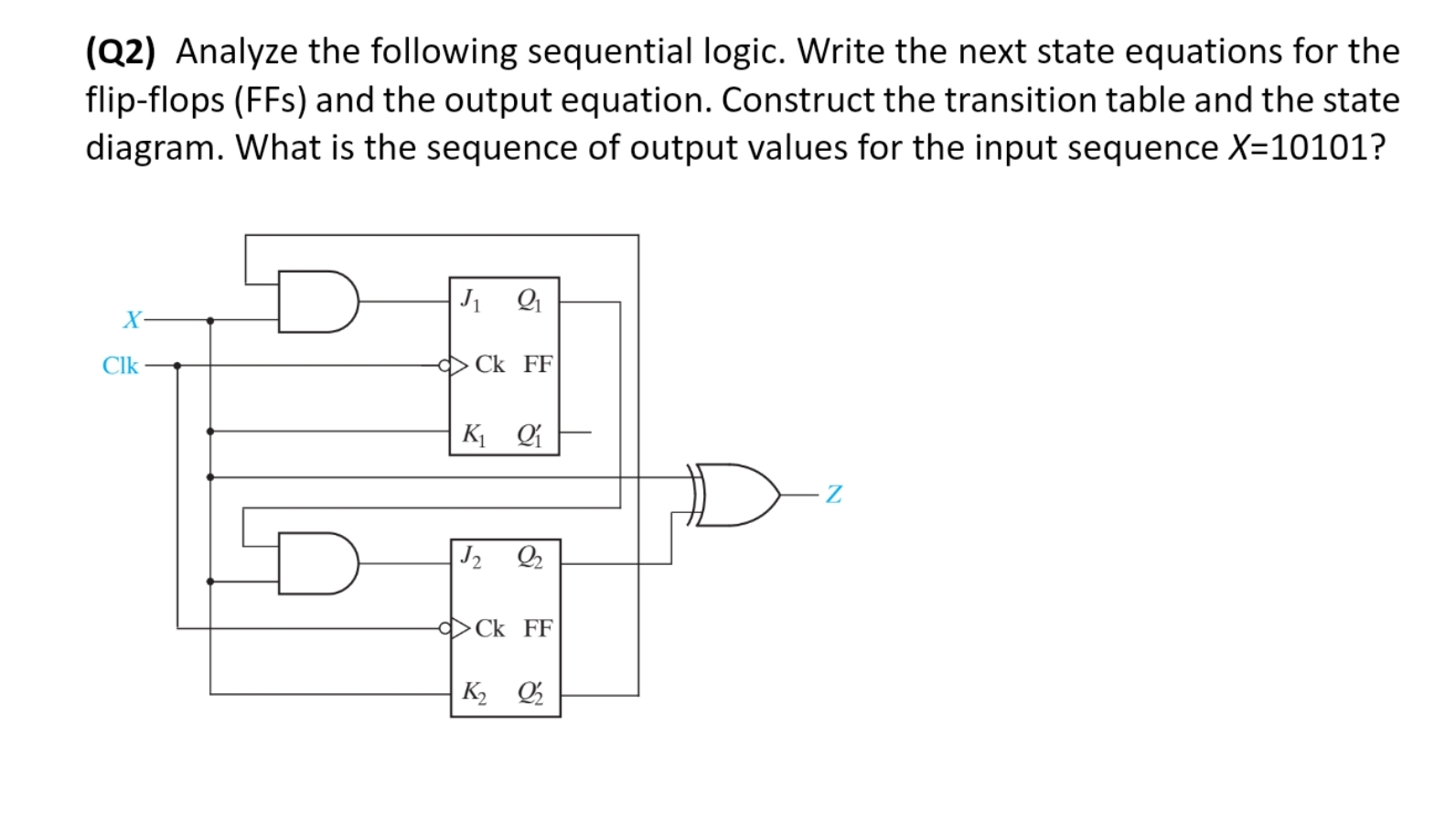 Solved Q2 analyze The Following Sequential Logic Write
