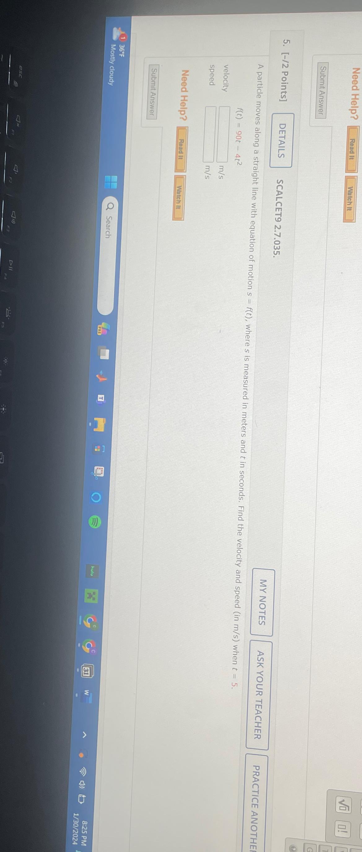 Solved Need Help?\\nWatch It\\n(ㅁ) !\\n5. [-/2 | Chegg.com