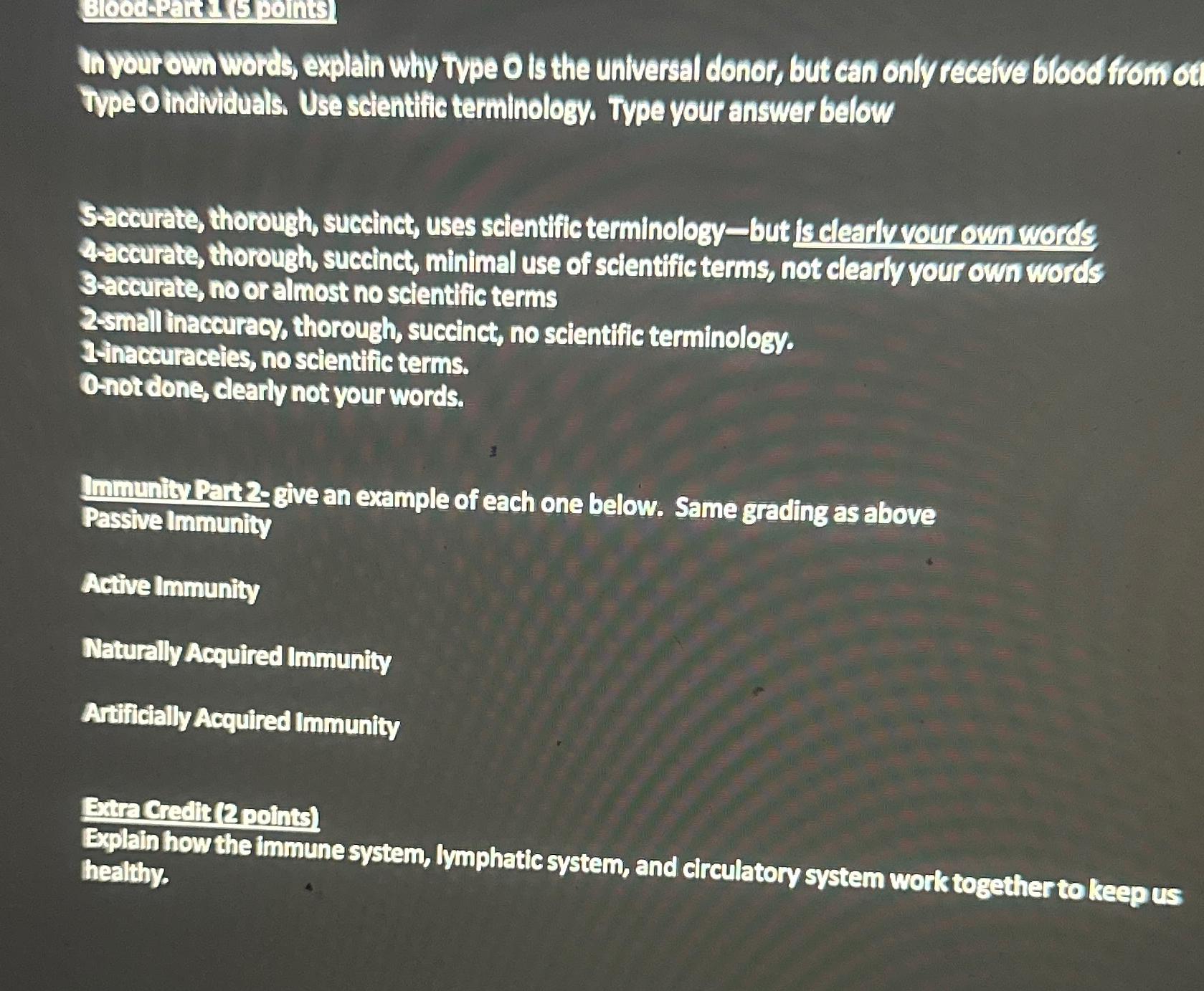 Solved In your own words, explain why Type o is the | Chegg.com