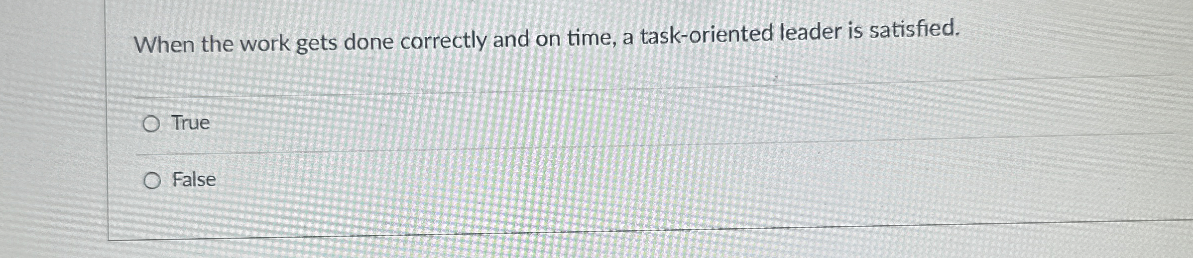 Solved When the work gets done correctly and on time, a | Chegg.com