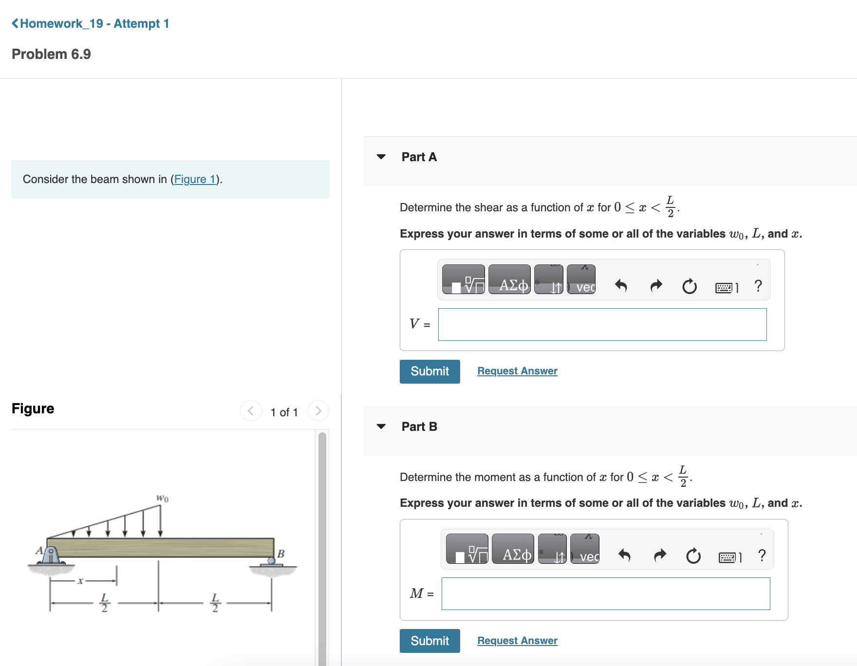 Solved Consider the beam shown in (Figure 1). ﻿Determine the | Chegg.com
