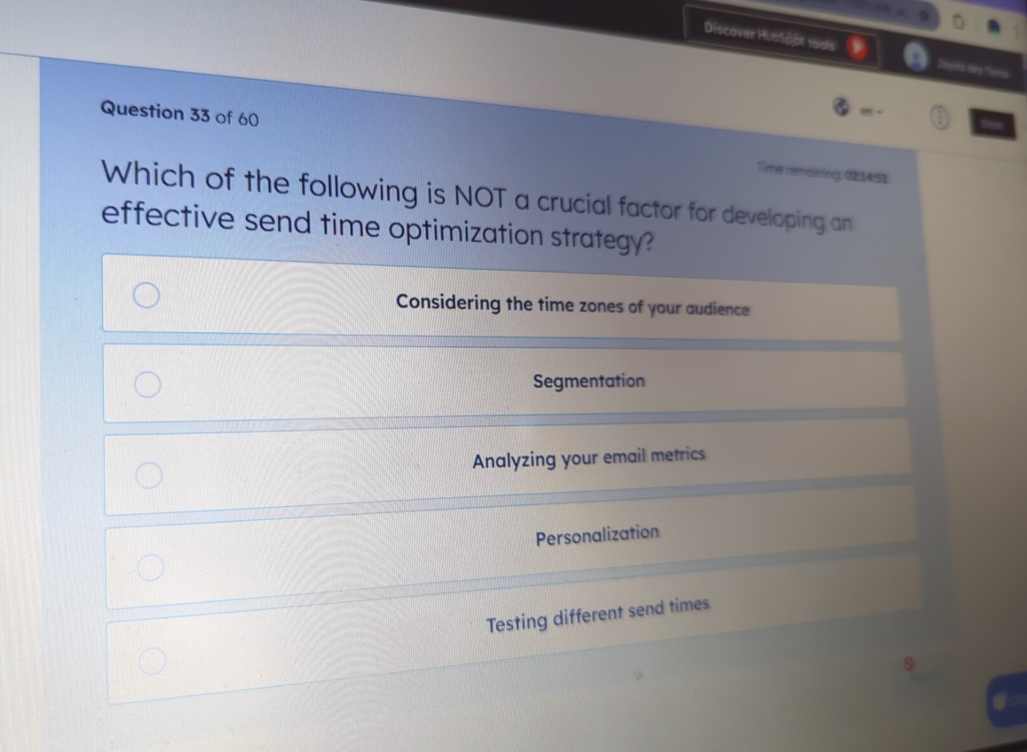 Solved Discover Hisstibt fodtyQuestion 33 ﻿of 60Time | Chegg.com