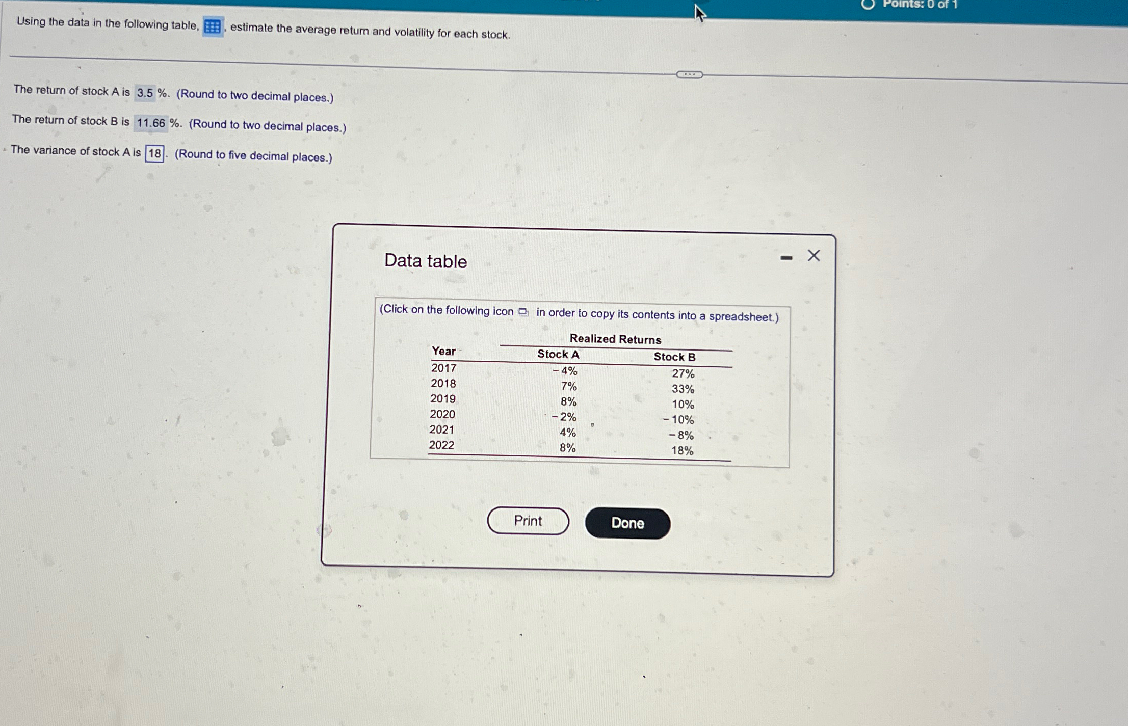 Please help calculate the varince for stick a and b | Chegg.com
