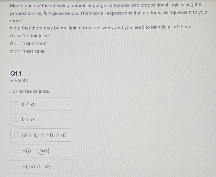 Solved Model each of the following natural language | Chegg.com