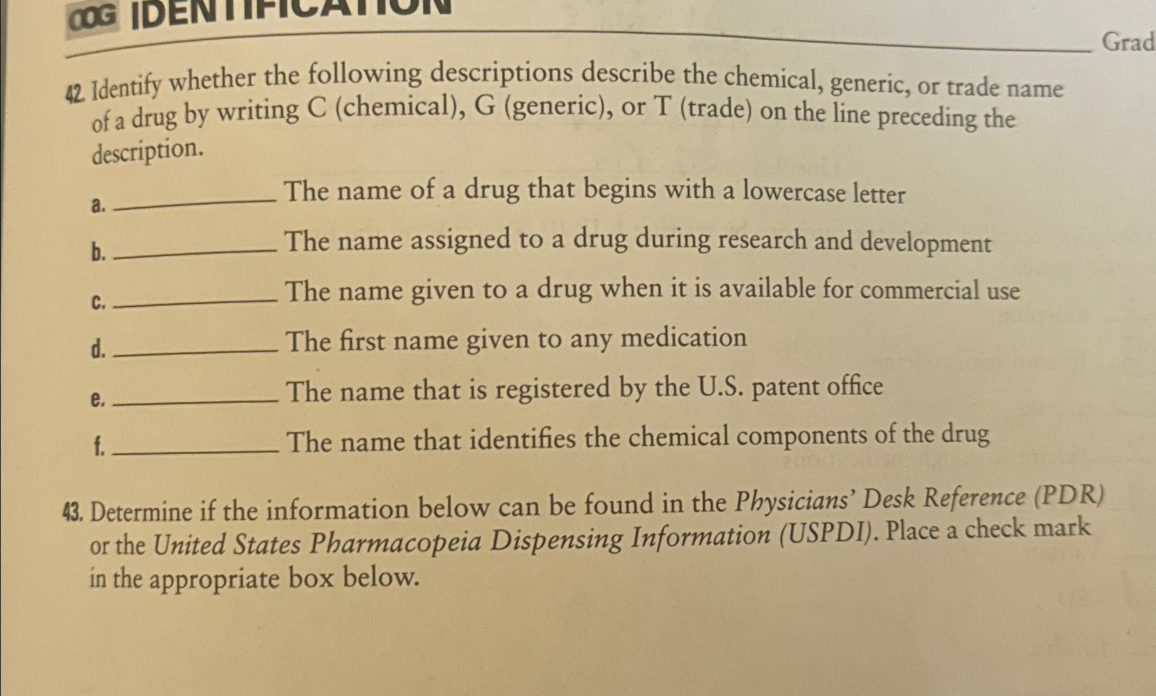 Solved Identify whether the following descriptions describe | Chegg.com