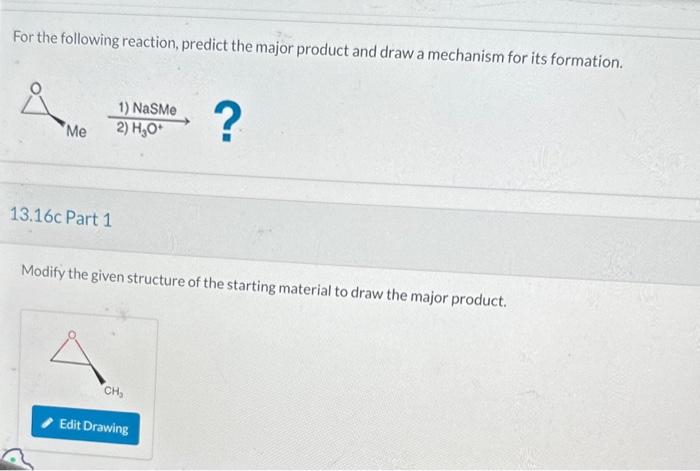 Solved For the following reaction, predict the major product | Chegg.com