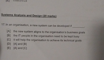 Solved Systems. Analysis and Design (20 ﻿marks)In an | Chegg.com