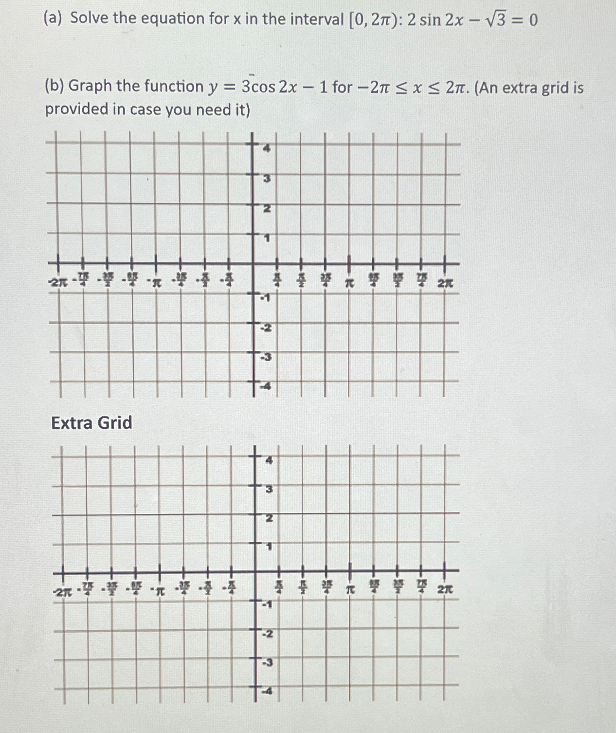 A ﻿solve The Equation For X ﻿in The Interval 