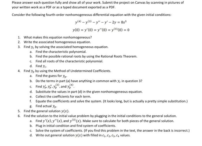 Solved Please answer each question fully and show all of | Chegg.com