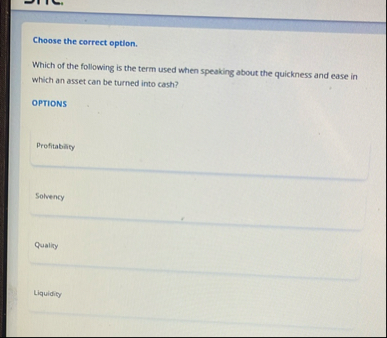 [Solved]: Choose the correct option. Which of the following