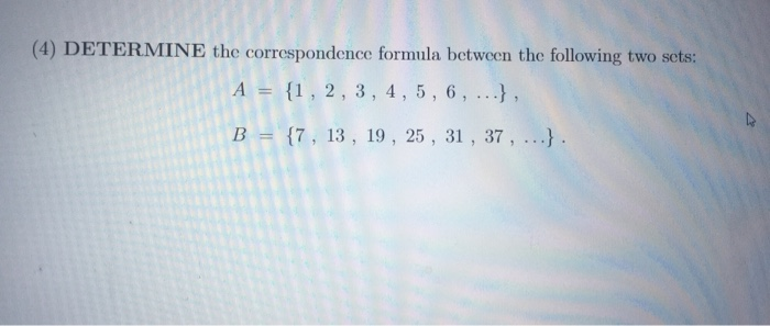 Solved (4) DETERMINE the correspondence formula between the | Chegg.com