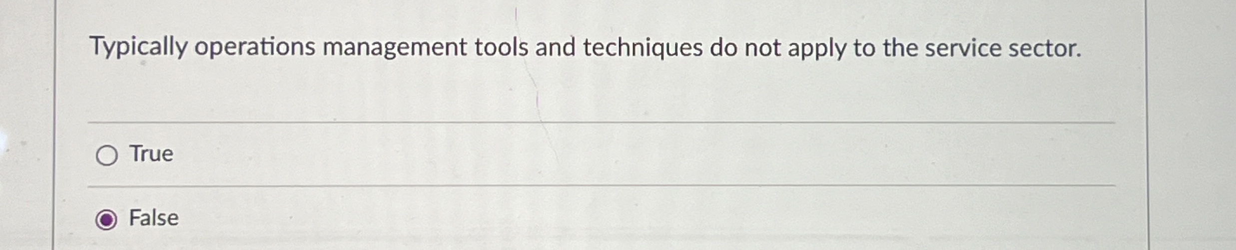 Solved Typically operations management tools and techniques | Chegg.com