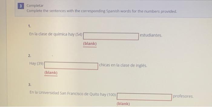 1 Seleccionar Select the correct option to complete | Chegg.com 1 Seleccionar Select the correct option to complete | Chegg.com