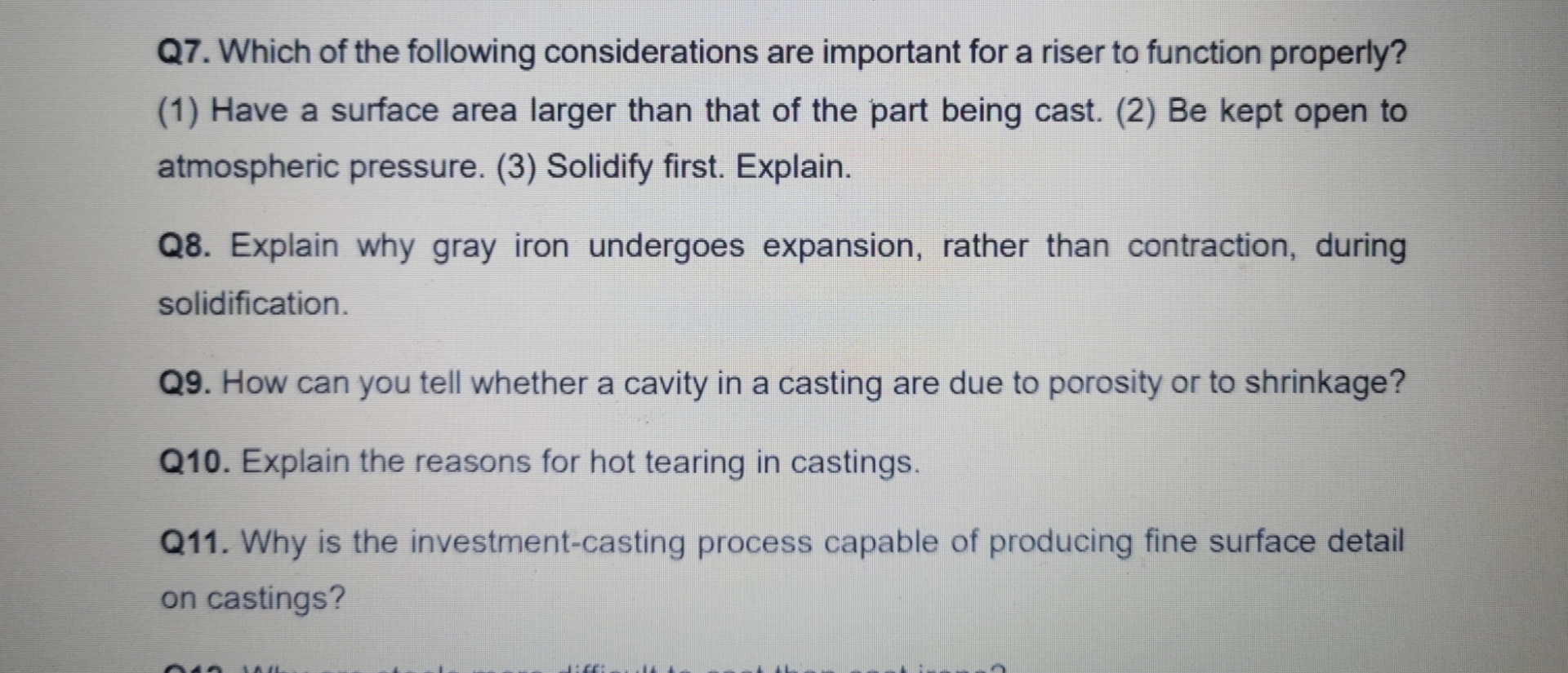 Solved Q7. ﻿Which of the following considerations are | Chegg.com