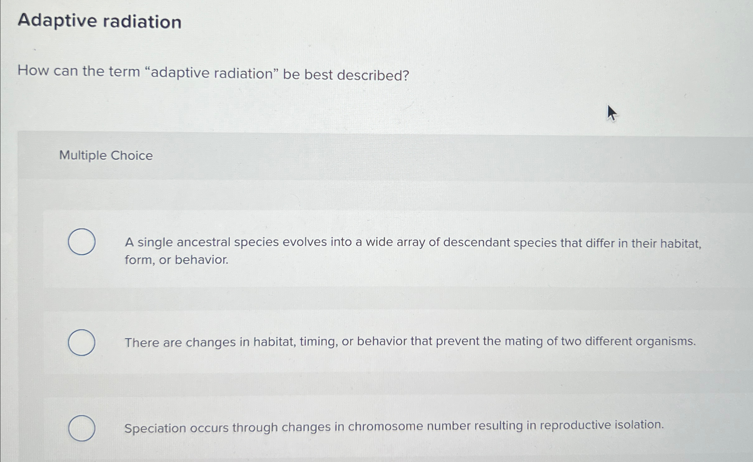 Solved Adaptive radiationHow can the term "adaptive | Chegg.com