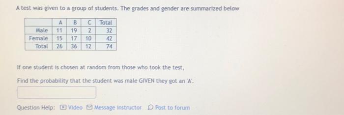 [Solved]: Giving a test to a group of students, the grades a