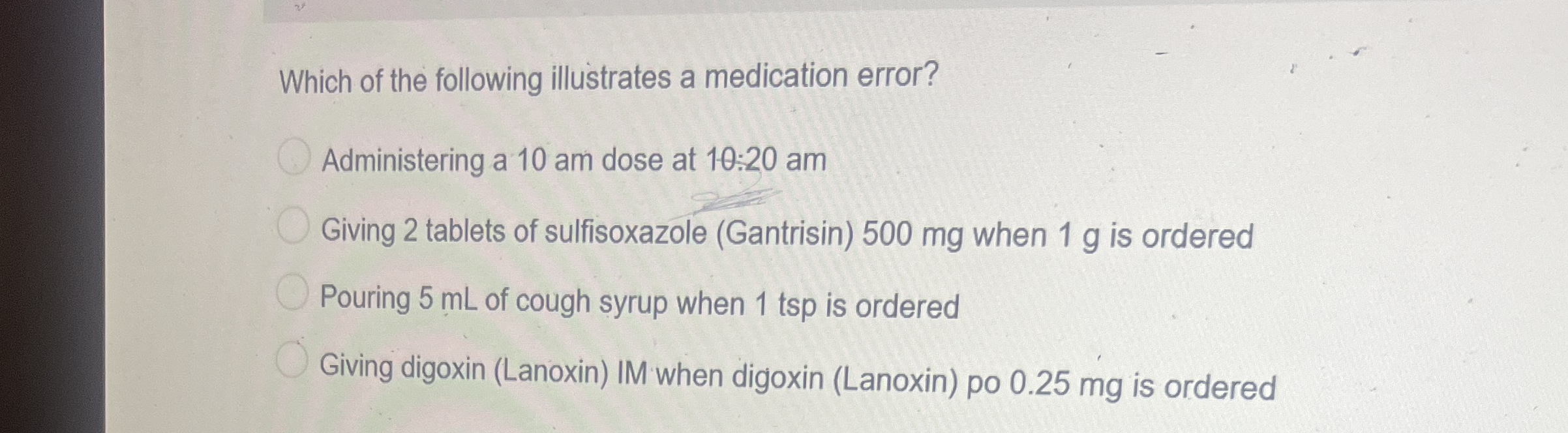 Which of the following illustrates a medication | Chegg.com