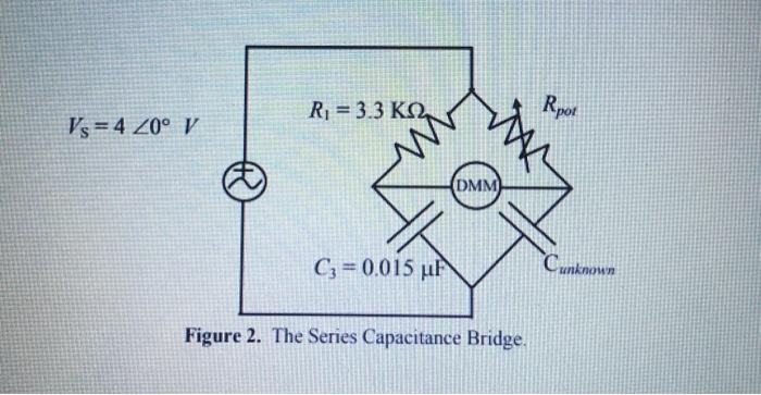 Solved 1. For the Capacitance Bridge in Figure 2, calculate | Chegg.com