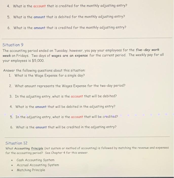 Solved Adjusting Entries Review Activity Use the list of | Chegg.com