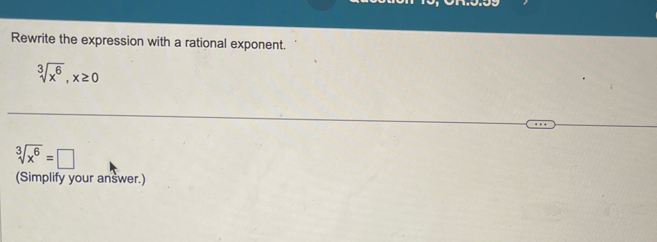 Solved Rewrite the expression with a rational | Chegg.com