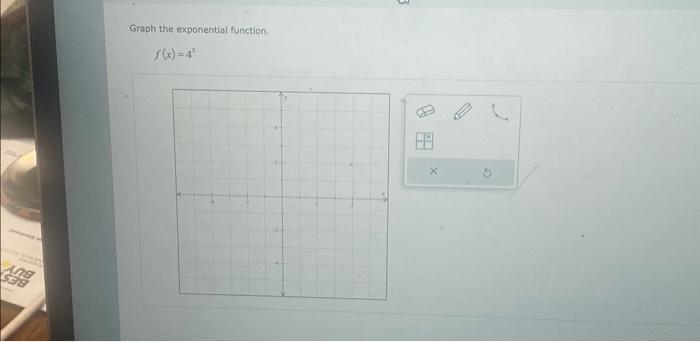 Solved Graph the exponential function. f(x)=4x | Chegg.com